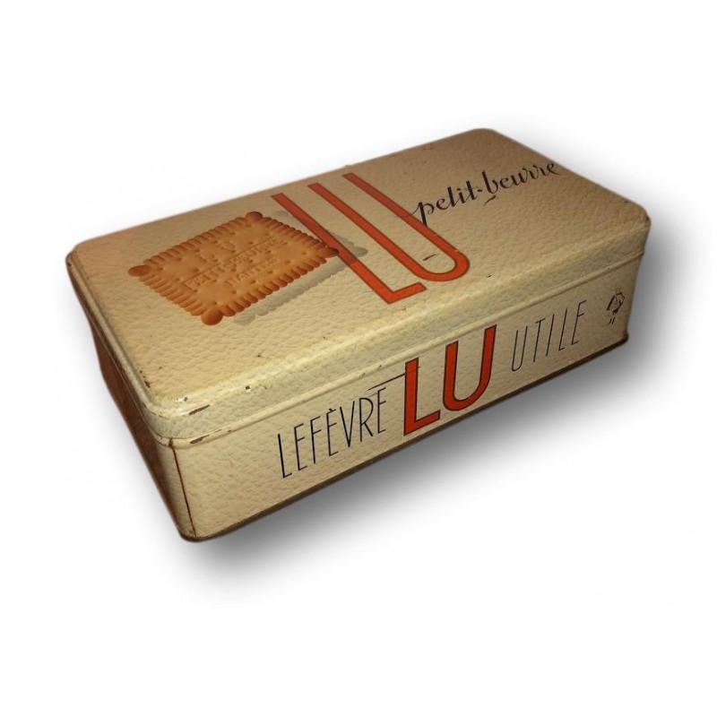 Old LU advertising box | Lithographed sheet metal | Lefèvre LU Utile