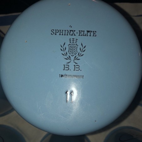 Ancienne série à épices en tôle émaillée | SPHINX-ELITE | B. B. | Bleu